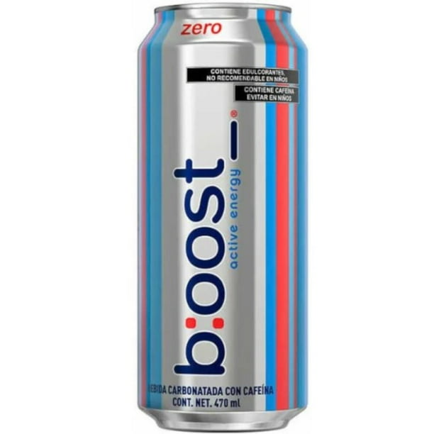 Pack de 12 Energizante Boost Active Energy Zero 470 ml | Bodega Aurrera ...