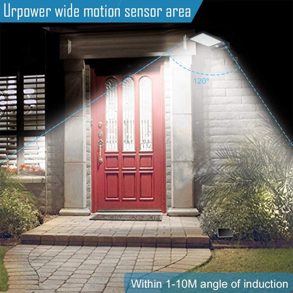 56 LED 550LM Solar Lights Outdoor Waterproof IP65, Remote Control Led ...