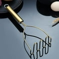 ReaNea Golden Potato Masher, 9.6 Inch Stainless Steel Heavy Duty Metal ...