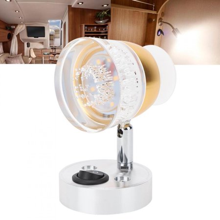 Wall Light Adjustable Lamp 12V-24V LED Dual Heads Spot Light Switch ...