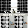 DriftAway Buffalo Check Blackout Curtains, 2 Panels, 52x84 Inch, Black ...