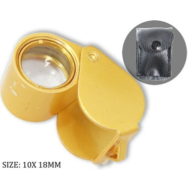 MAXIMIZE Hexagonal Loupe | 10X Magnification Power | 21mm (0.8") Black ...