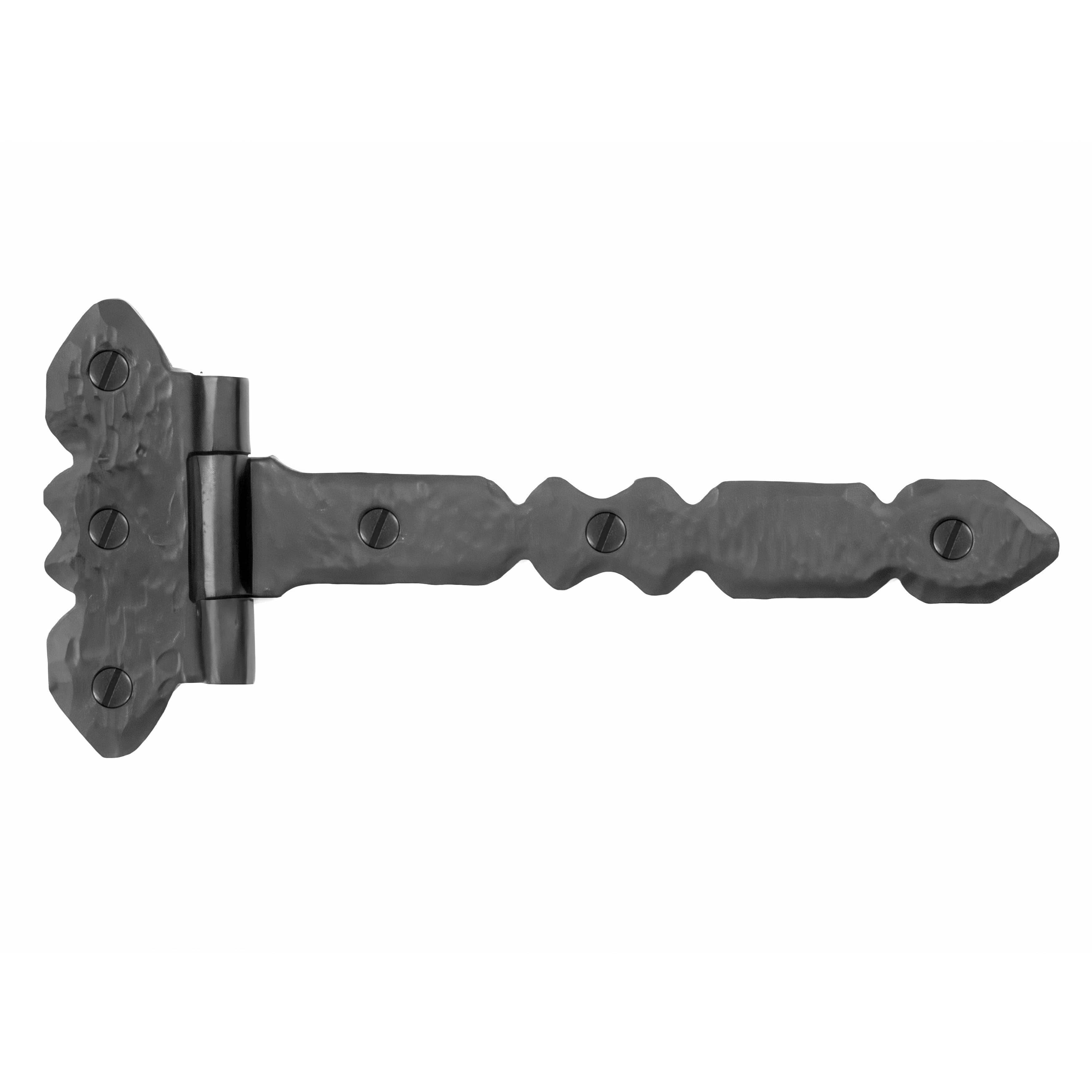 2 Pack 6 inch Decorative Hinges Black Gate Hinges Wrought Iron Hinges ...