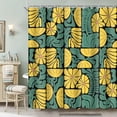 Boho Abstract Colorful Floral Shower Curtain, Vintage Retro Patchwork ...