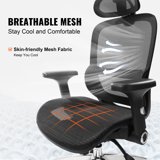 SKYSHALO Mesh Task Chair, Flexible High-Back Work Chair with Mesh ...