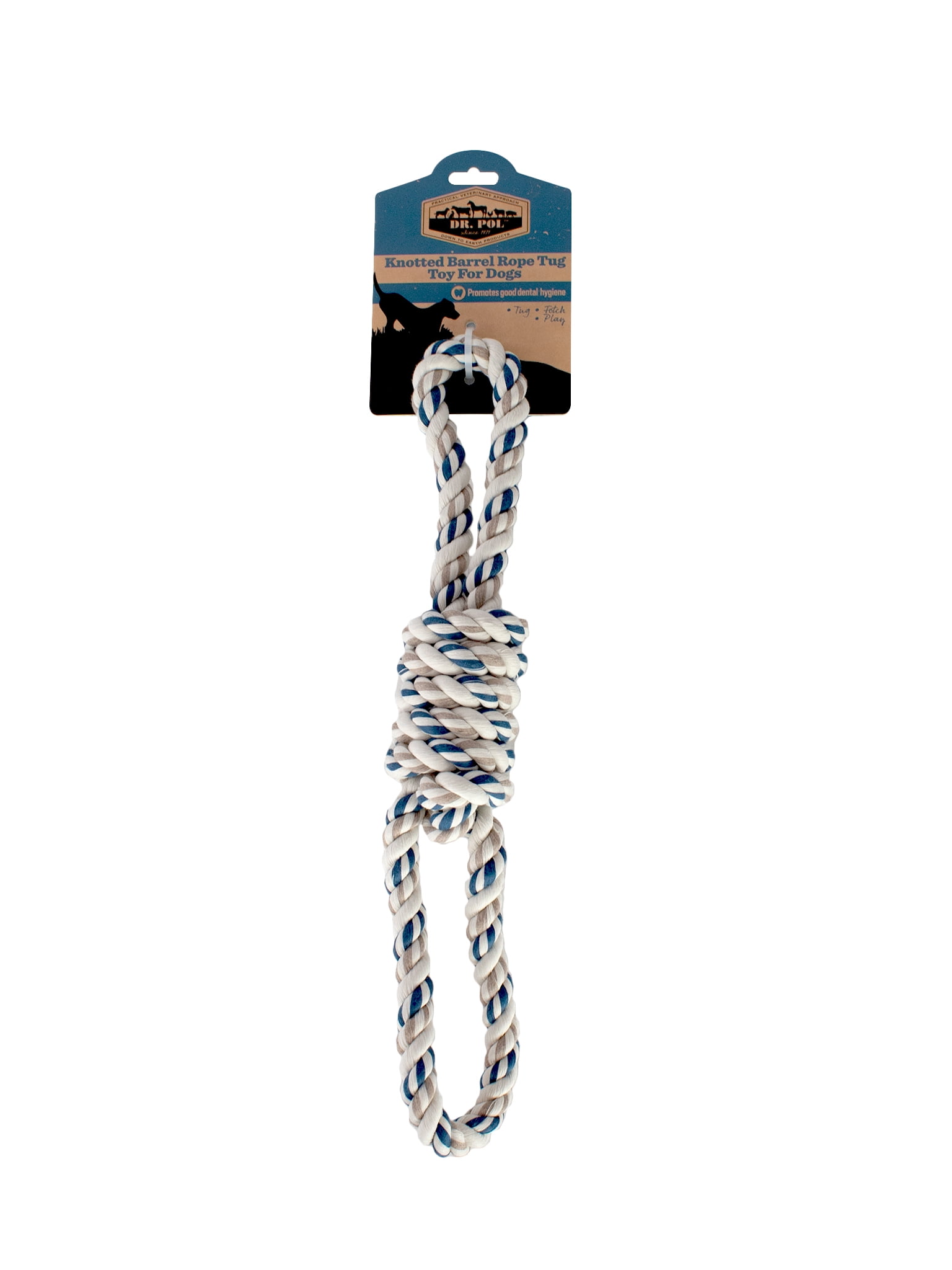 Dr. Pol Tug O War Knotted Barrel Rope Tug Dog Toy - Walmart.com