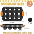 3 Pack Mini Cheesecake Pans Removable Bottom 12 Cavity Mini Cupcake Pan ...
