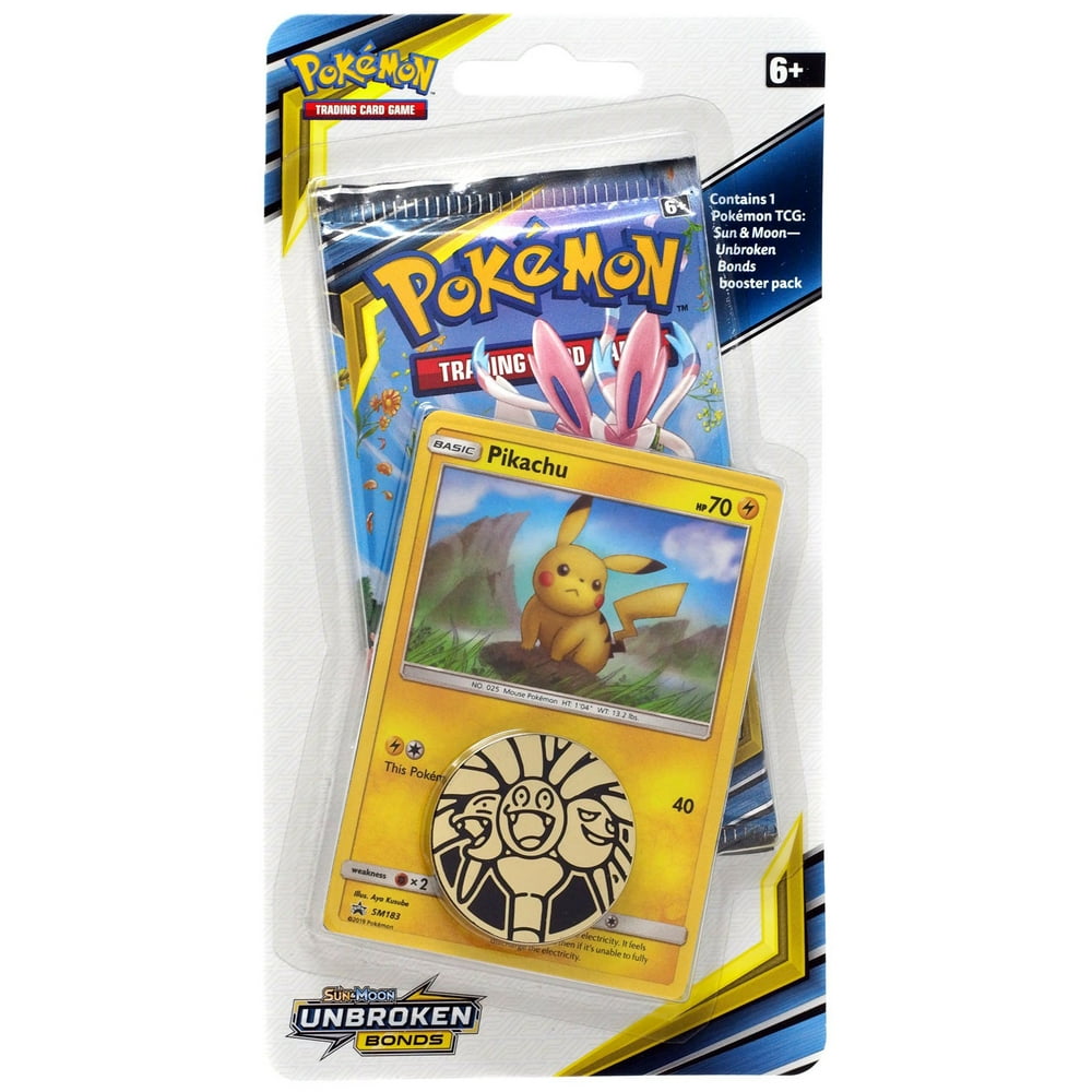 Pokemon Sun & Moon Unbroken Bonds Pikachu Blister Booster Pack [with ...