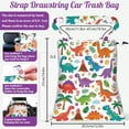 1pc Polyester Hanging Car Trash Bags Collapsible Small Auto Trash Cans ...
