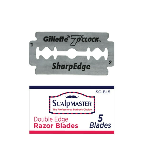 SCALPMASTER Barber Shaving Razor Double Edge Blades 5pcs SR-SC-BL5 ...