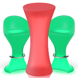 MoNiBloom Set of 3 LED Light Up Bar Table + Stools, 16 Color Changing ...