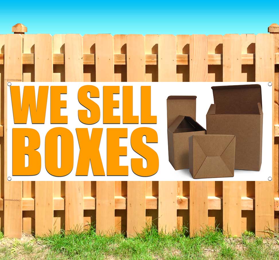 We Sell Boxes 13 oz Vinyl Banner With Metal Grommets - Walmart.com
