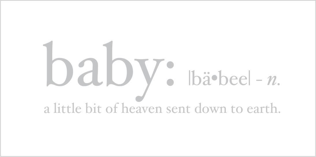 Baby Definition Vinyl Decal - Large - Silver - Walmart.com