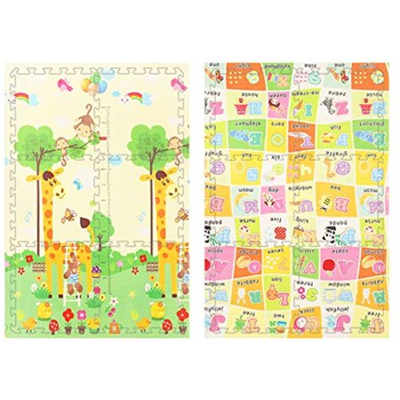 WHAIYAO Double-Sided Pattern Baby Foam Puzzle Mat XPE Crawling Mat ...