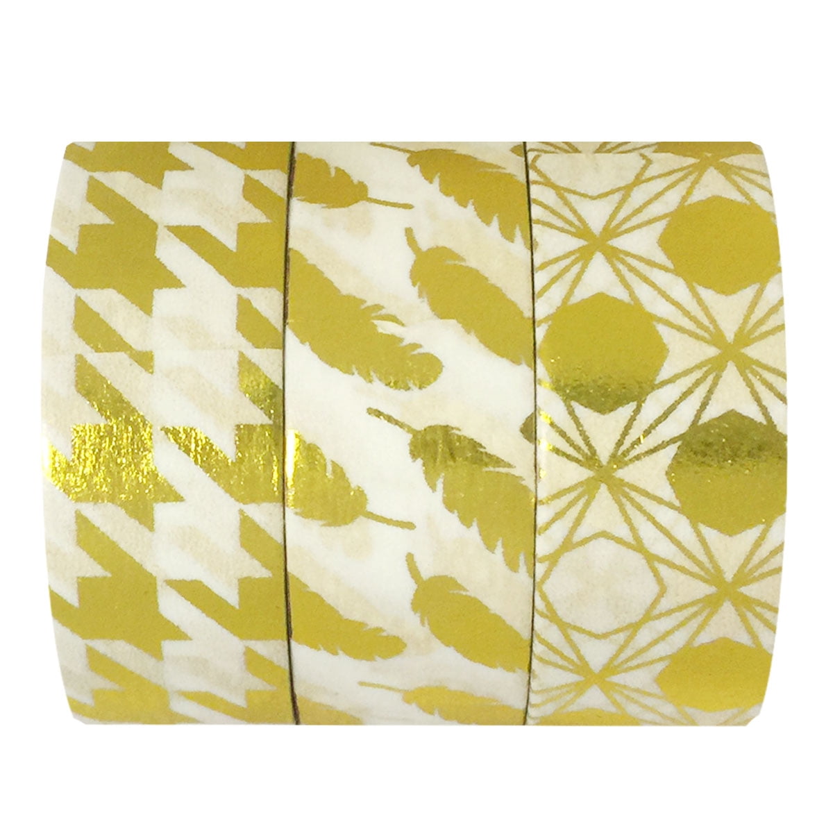 Wrapables® Inanimate Gold Metallic Foil Washi Masking Tape (set of 3 ...