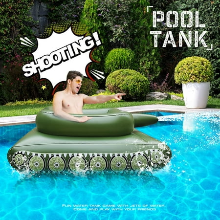KSCD Inflatable Tank Float with Water Cannon Squirt Water Gun Toy Pool ...