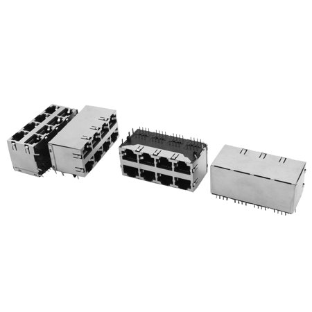 DIY RJ45 8P8C Female 8 Port PCB Mounting Modular Jack Network Connector 4pcs | Walmart Canada