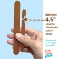 CraftySticks- 100 Pack 4.5 Inch Brown Popsicle Sticks for Crafts ...