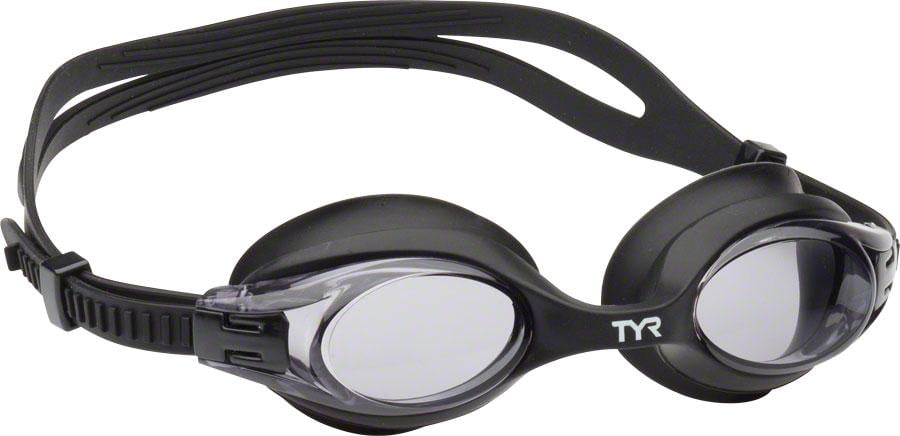 TYR Big Swimple Swim Goggles, Black Frame & Smoke Lens - Walmart.com ...