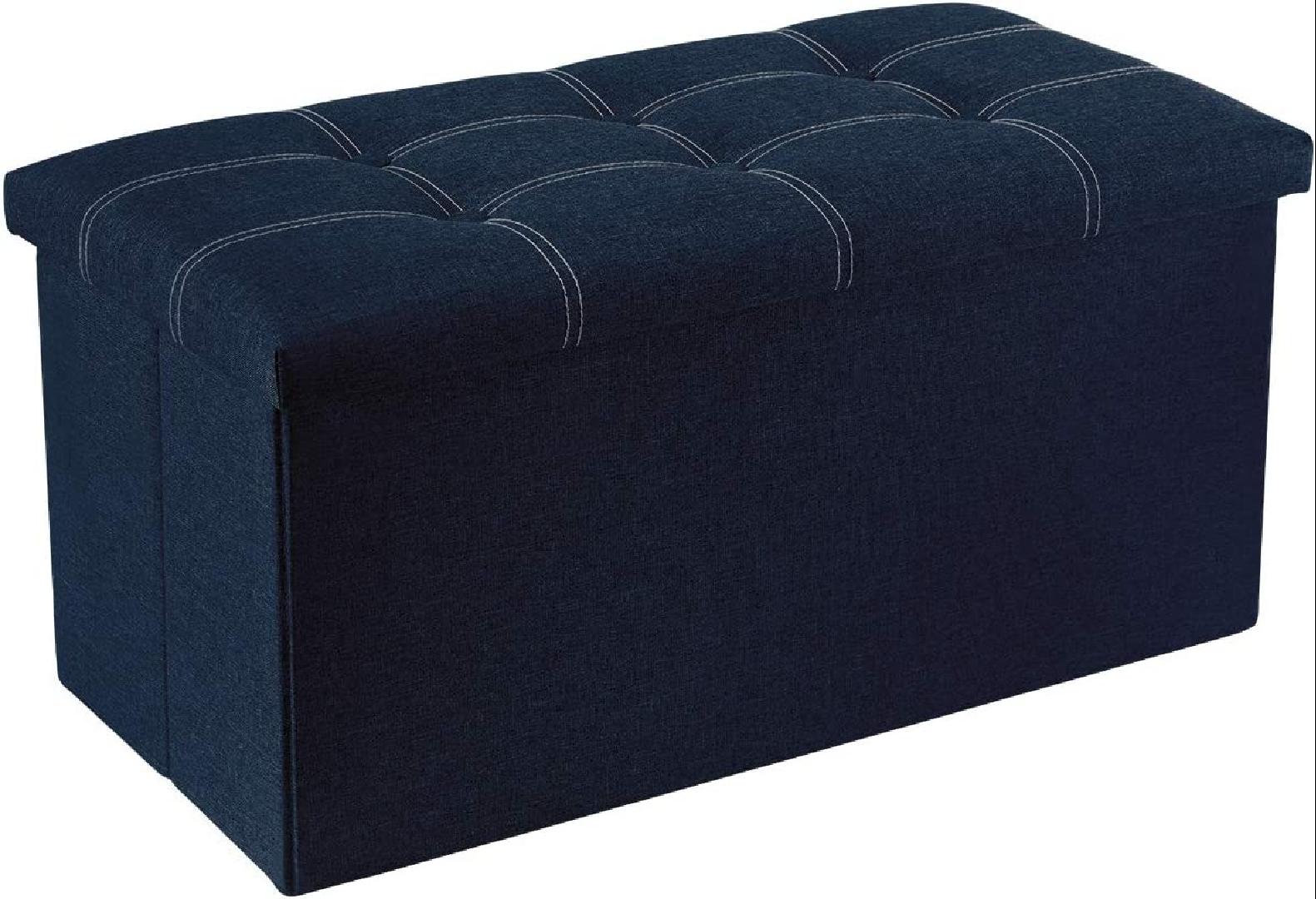 30 Inches Folding Storage Ottoman 80l Ottoman Bench Footrest Stool