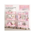 3 Tier Rolling Cart Storage Organizer, Metal Rolling Utility Car With ...