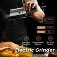 Electric Salt and Pepper Grinder Set, Stainless Steel Rechargeable ...