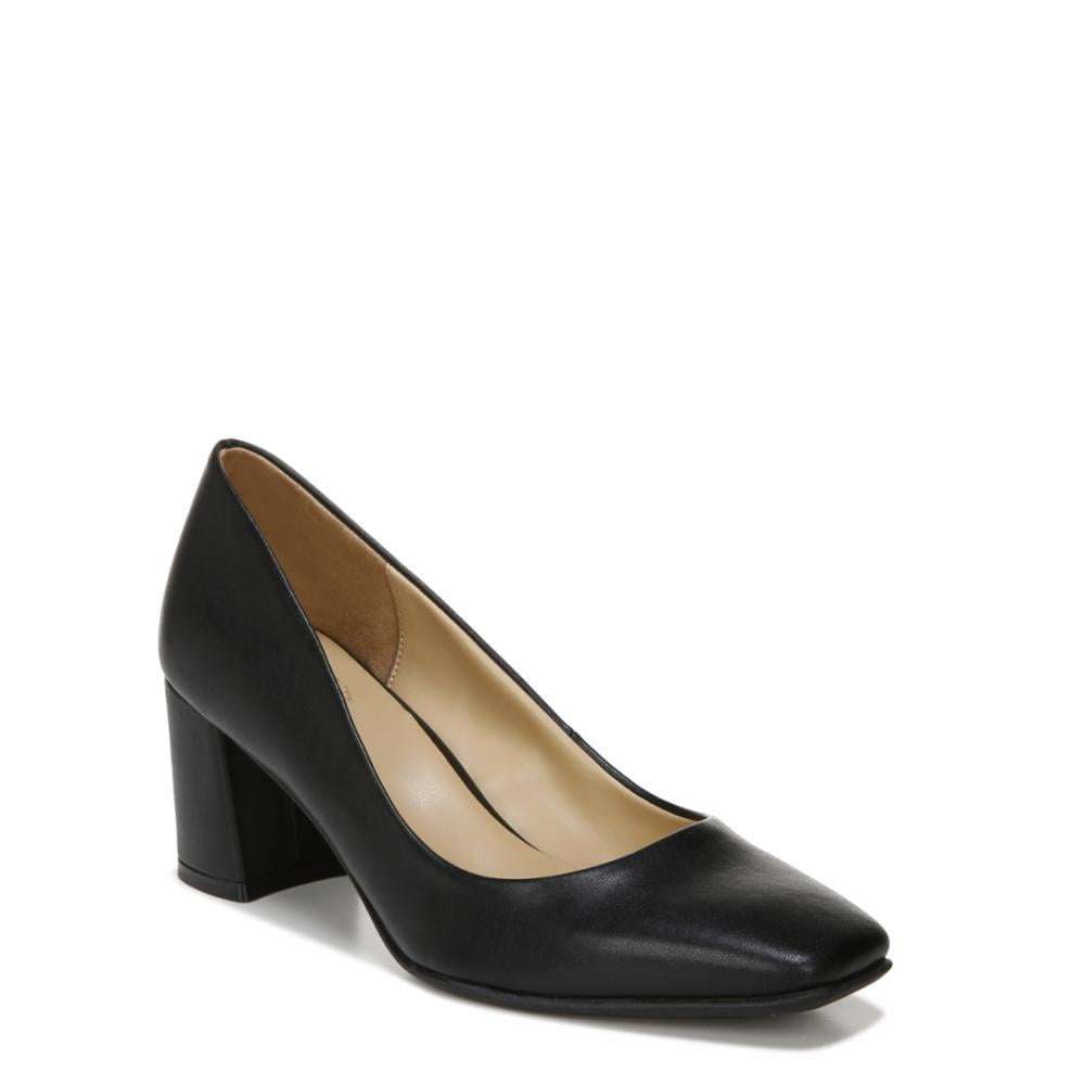 Click here for Naturalizer Warner Pumps - Black Smooth Faux Leath... prices