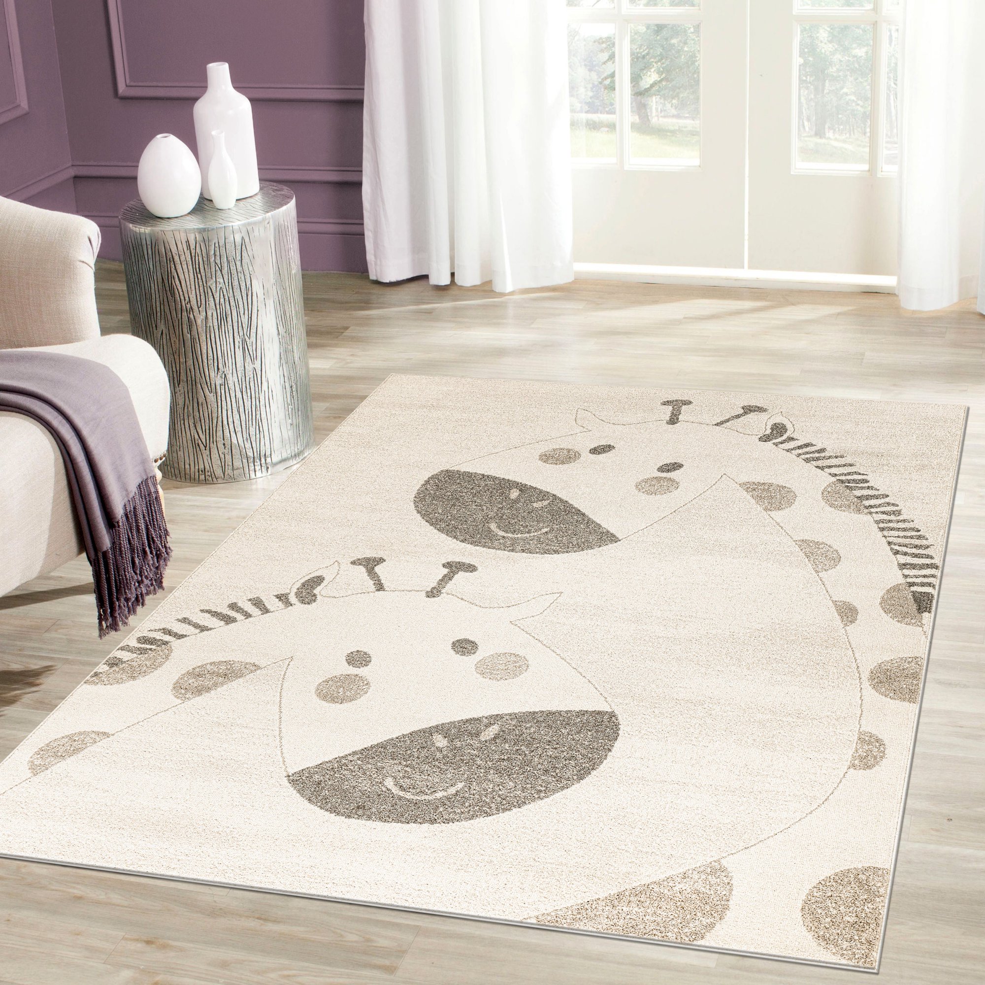 Click here for Ladole Rugs 5x7 Ft Cartoon Area Rug Kids Carpet Fo... prices