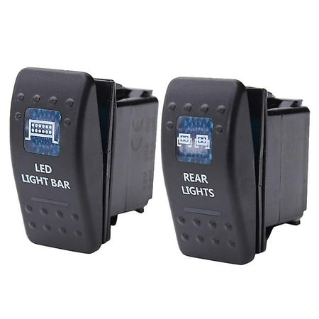 Dual Led Back Light Rocker Switch Spst On-off 12/24v Ce 10a 1 | Walmart ...