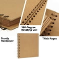8x8 Inch DIY Scrapbook Photo Album, Spiral Bound Kraft Paper Memory ...