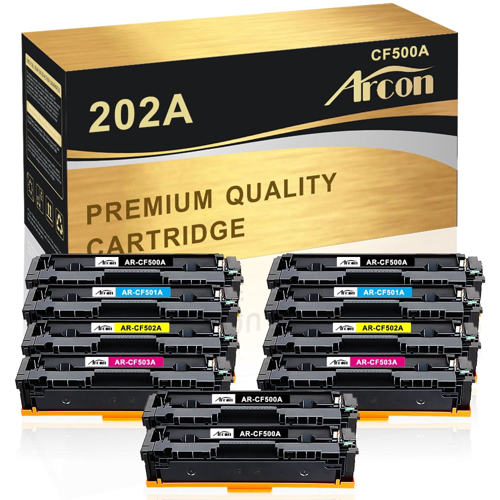 Arcon 10-Pack Compatible Toner works with HP 202A CF500A CF501A CF502A ...