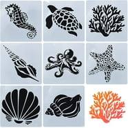 Tropical Fish Stencil Fish Stencils for Painting Reusable Sea Animal ...