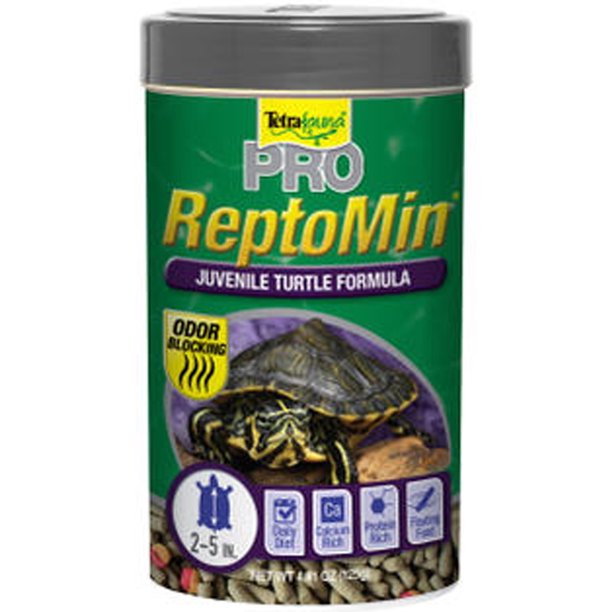Tetra Tetrafauna Pro Reptomin Juvenile Turtle Food Formula, 4.41 oz ...