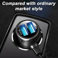 Dash Cam Car Charger with 2-in-1 Function and Blue LED Light for 12-24V ...