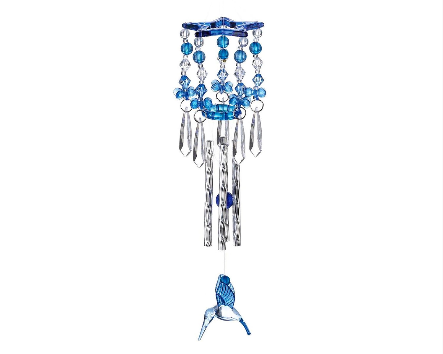 Butterfeathers Blue Hummingbird Wind Chimes | Wind Chimes Made From ...