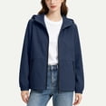 Avrnliq Womens Lightweight Zip Up Hooded Windbreaker Jacket for Women ...