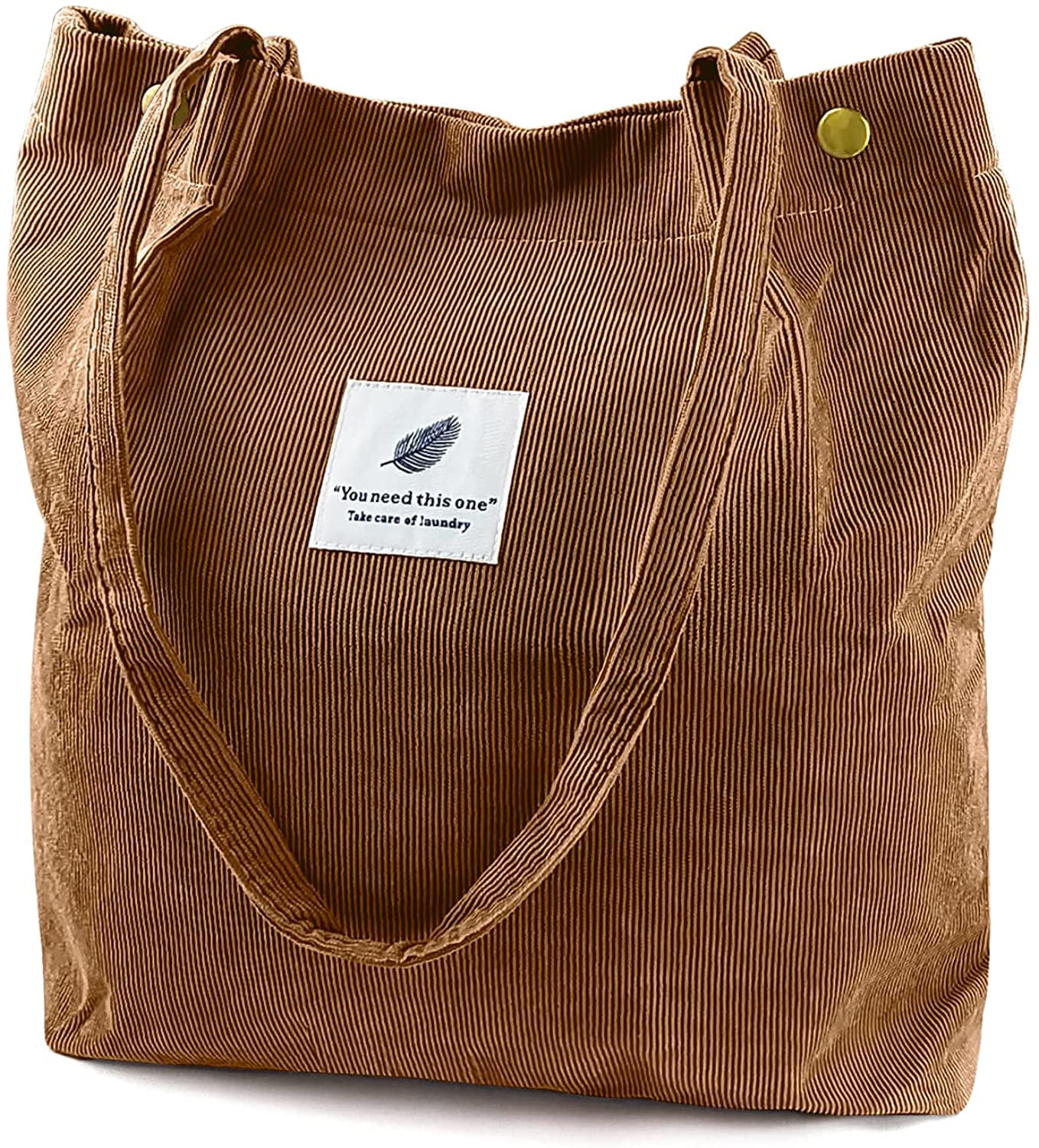 Ayieyill Corduroy Tote Bag Large For Women Girl Lady Canvas Shoulder
