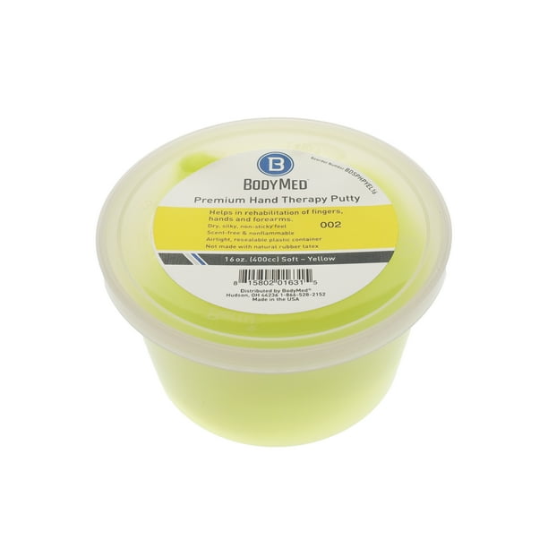 BodyMed Premium Hand Therapy Putty, Yellow, 16 Oz., Soft, Strengthening ...