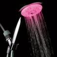 PowerSpa 7-Color 4-Setting LED Handheld Shower Head with Pressure-Boost ...
