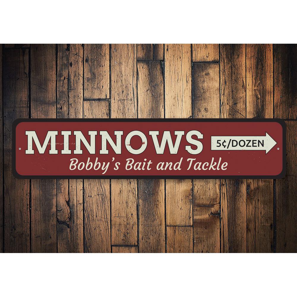 Minnows Novelty Sign, Metal Wall Decor - 4x18 inches - Walmart.com