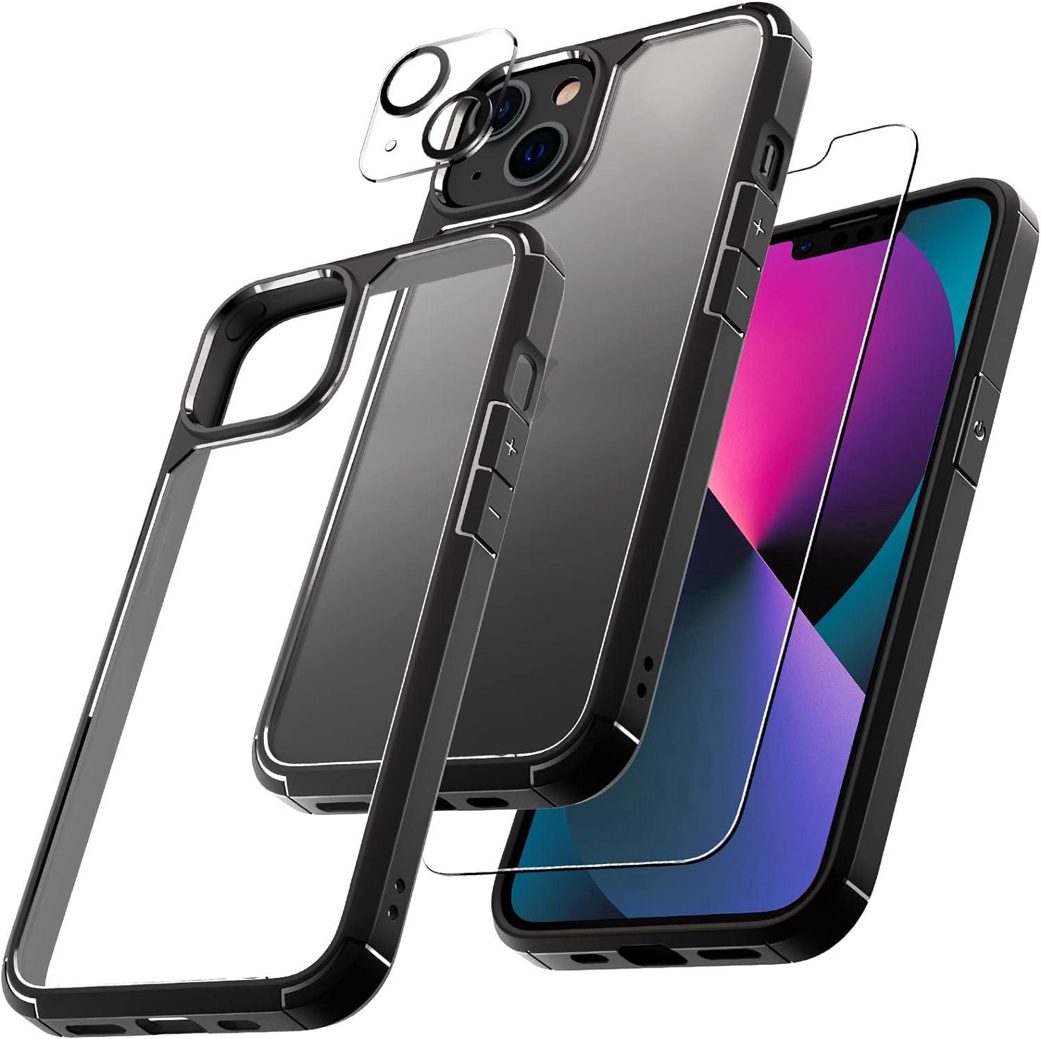 iPhone 13 Case 5 in 1 Kit, Contains 1 Case + 2 Screen Protectors + 2 ...