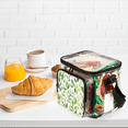 Jiaoprinted Eucalyptus Leaf Clear Lunch Bag, Leaves Reusable Plastic ...