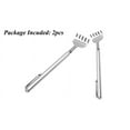 2Pcs Portable Telescoping Back Scratcher, Stainless Steel, Travel ...