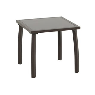 Ktaxon 21 in Aluminum Square Side Table, Metal Outdoor End Table ...