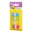 Post-it Tabs, .625", Aqua, Lime, Yellow, Red, 10/Color, 40/Dispenser ...