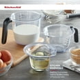 Kitchenaid Universal Clear Plastic Set of 3 Nesting Measuring Cups with ...