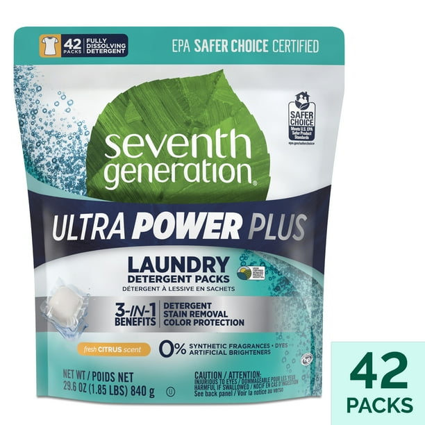 Seventh Generation Ultra Power Plus Laundry Detergent Packs 42 count ...