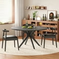 LHYY 47.2"Solid Wood Round Dining Kitchen Table for 4-6 People with ...