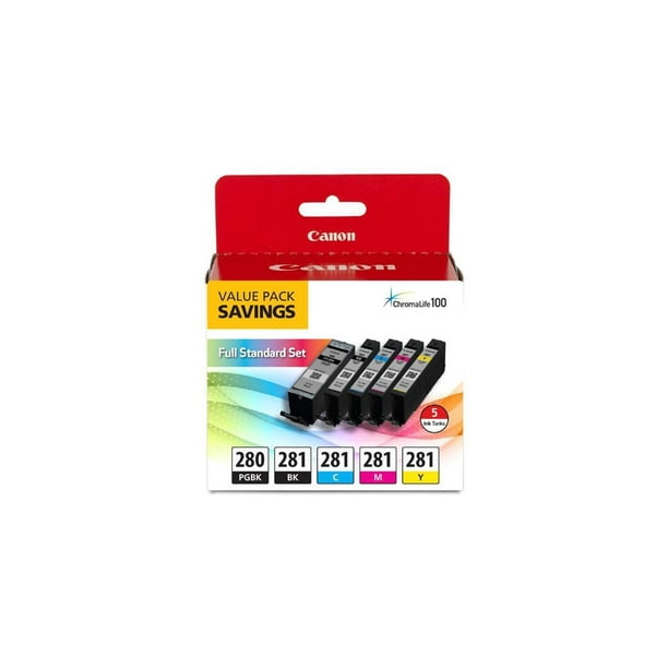 Canon PGI-280 Black & CLI-281 Black, Cyan, Magenta & Yellow Inkjet ...