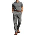 Ceisia Men's Textured Knit Polo Shirt Short Sleeve Collared Slim Fit ...